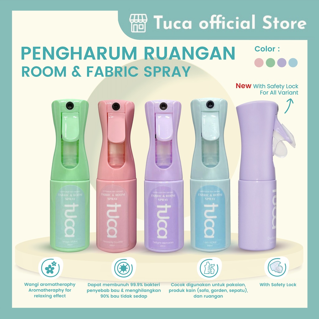 Jual Pengharum Ruangan Room Spray and Fabric Spray Anti Bacterial Tuca ...