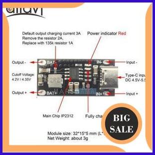 Jual onderdil Modul Fast Charging IP2312 USB TYPE C 3A Polymer Ternary Lithium Battery 5V To 4 ...