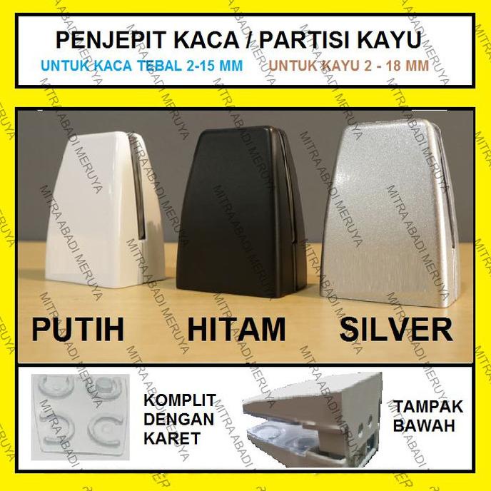Jual Bracket Partisi Bracket Office Tanpa Kaki Penjepit Kaca Stand ...