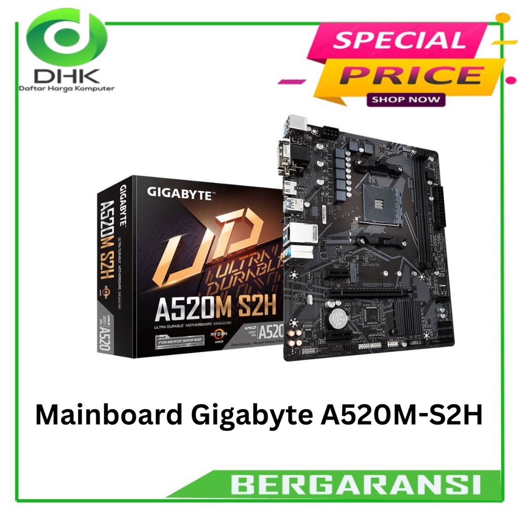 Jual MAINBOARD GIGABYTE A520M-S2H Ryzen AM4 Micro ATX Form Factor ...