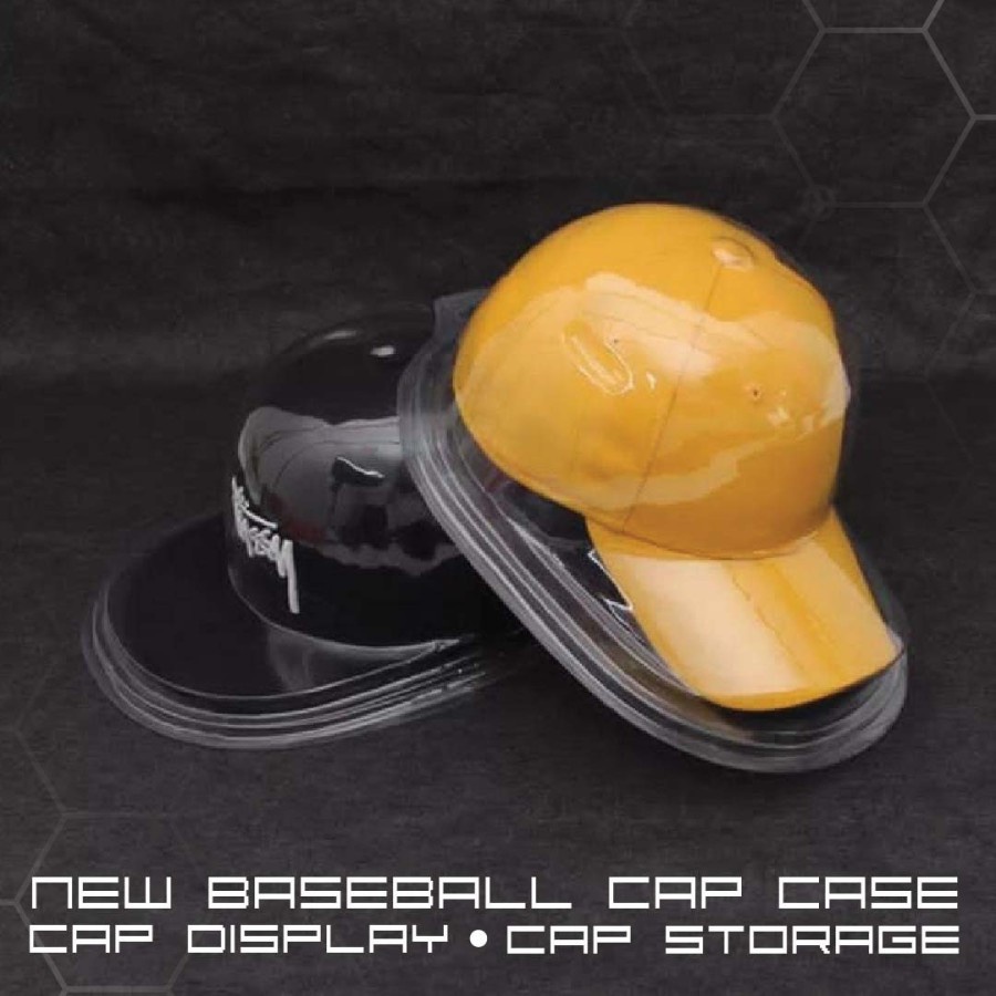 Jual New Clear Acrylic Clear Baseball Cap Hat Display Case Holder ...