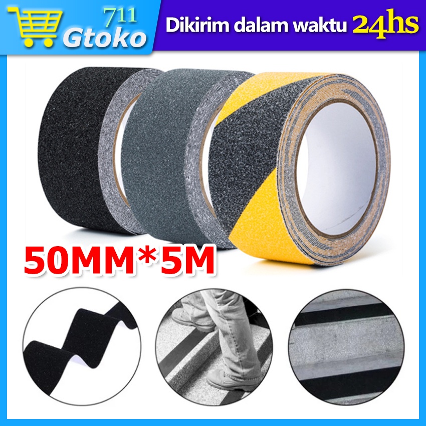 Jual 5 Meter Lakban Anti Slip Tape / Safety Walk Tape / Lakban Lantai Anti Licin Stiker | Shopee ...