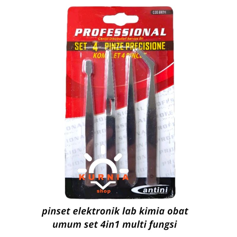 Jual PINSET ELEKTRONIK LAB KIMIA OBAT UMUM SET 4in1 MULTI FUNGSI ...
