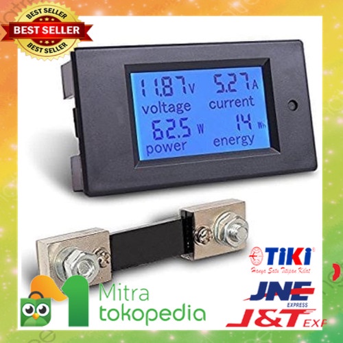 Jual Digital Volt Amp Watt Ampere Kwh Meter Voltmeter Dc 100A Ammeter ...
