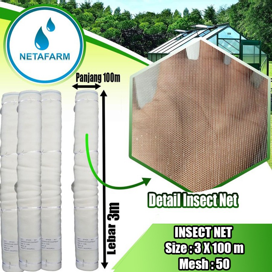 Jual Insect Net Putih Jaring Serangga Insectnet mesh 50 3x100mtr - 1 ... Jual Insect Net Putih Jaring Serangga Insectnet mesh 50 3x100mtr - 1 ...