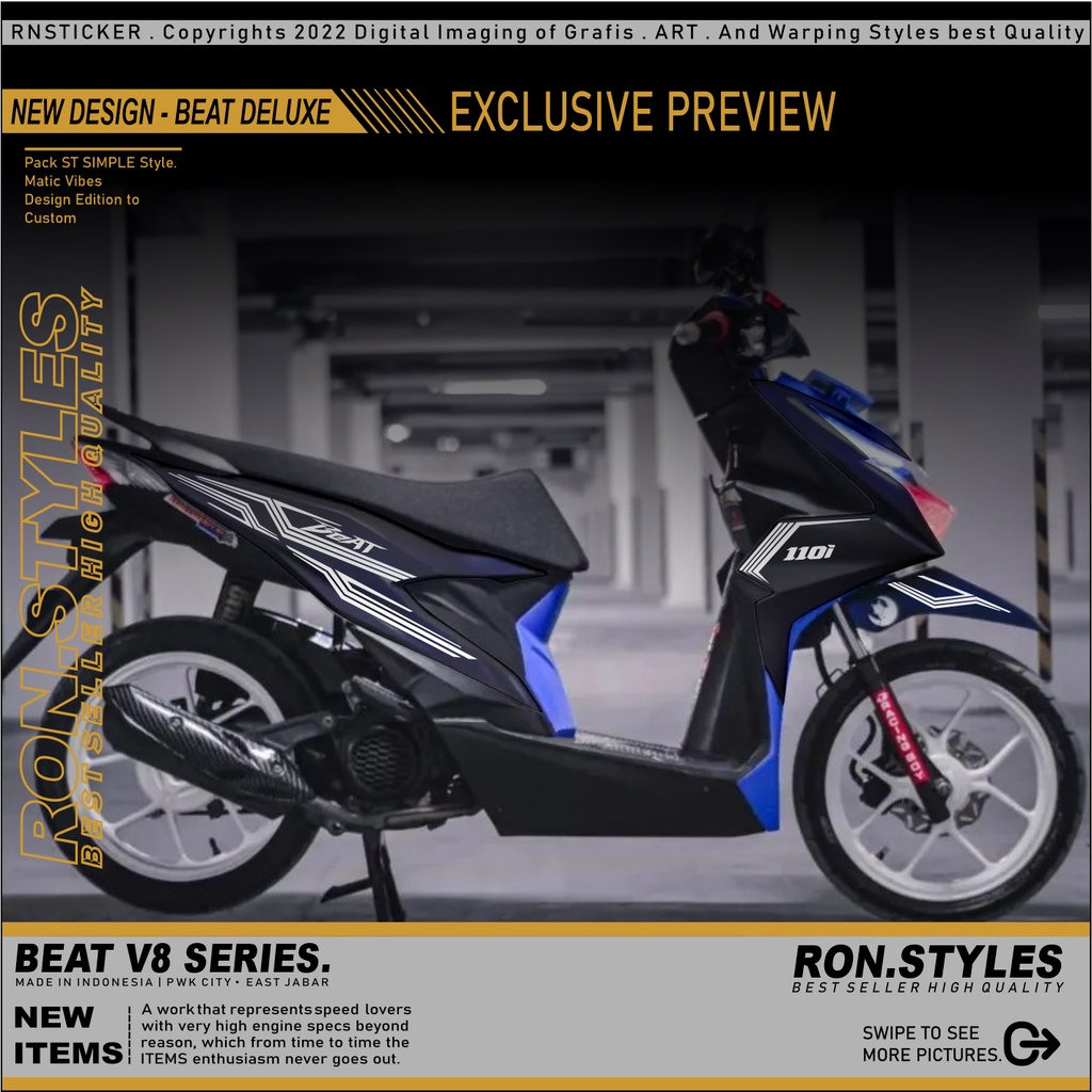 Jual V8 Cutting Striping Variasi Beat New Deluxe 2020-2022 New Design ...