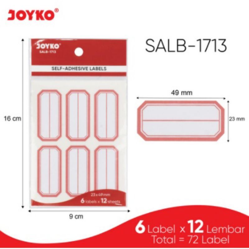 Jual LABEL STICKER SELF ADHESIVE LABELS JOYKO SALB STIKER 1713 ANAK ...