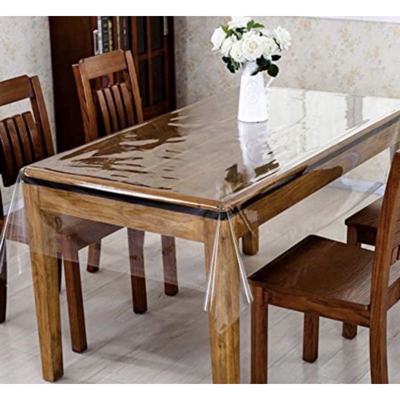 Jual Plastik Taplak Meja Tebal/plastik transparan/Plastik Bening Mika Lebar 137cm | Shopee Indonesia