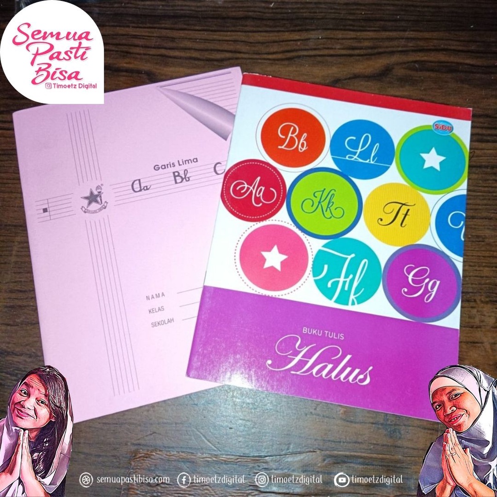 Jual Buku tulis halus / buku garis tiga / buku garis lima / buku halus ...