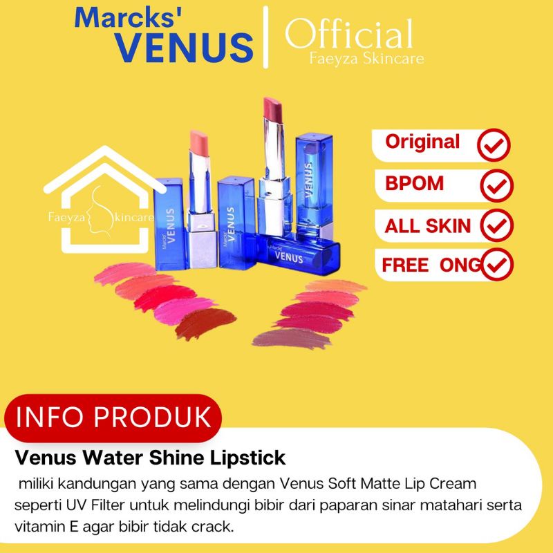 Jual Venus Water Shine Lipstick 4gr | Shopee Indonesia