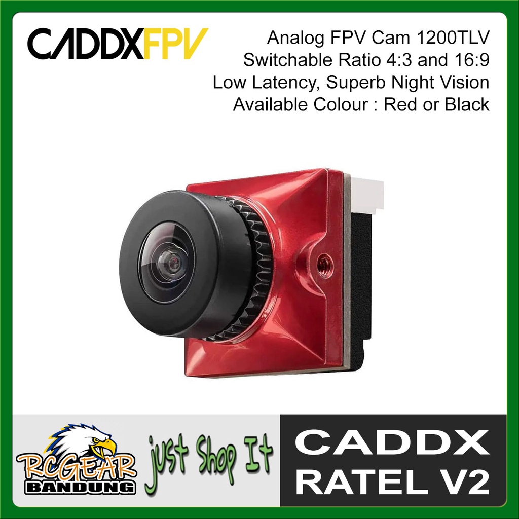 Jual Caddx Ratel 2 Ratel2 V2 Starlight 1200TVL Analog FPV Camera ...