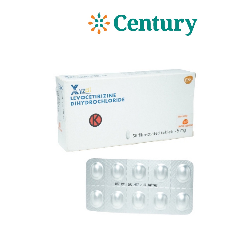 Jual XYZAL 5 MG 1 STRIP ISI 10 TAB/LEVOCETIRIZINE HCL/OBAT ALERGI | Shopee Indonesia