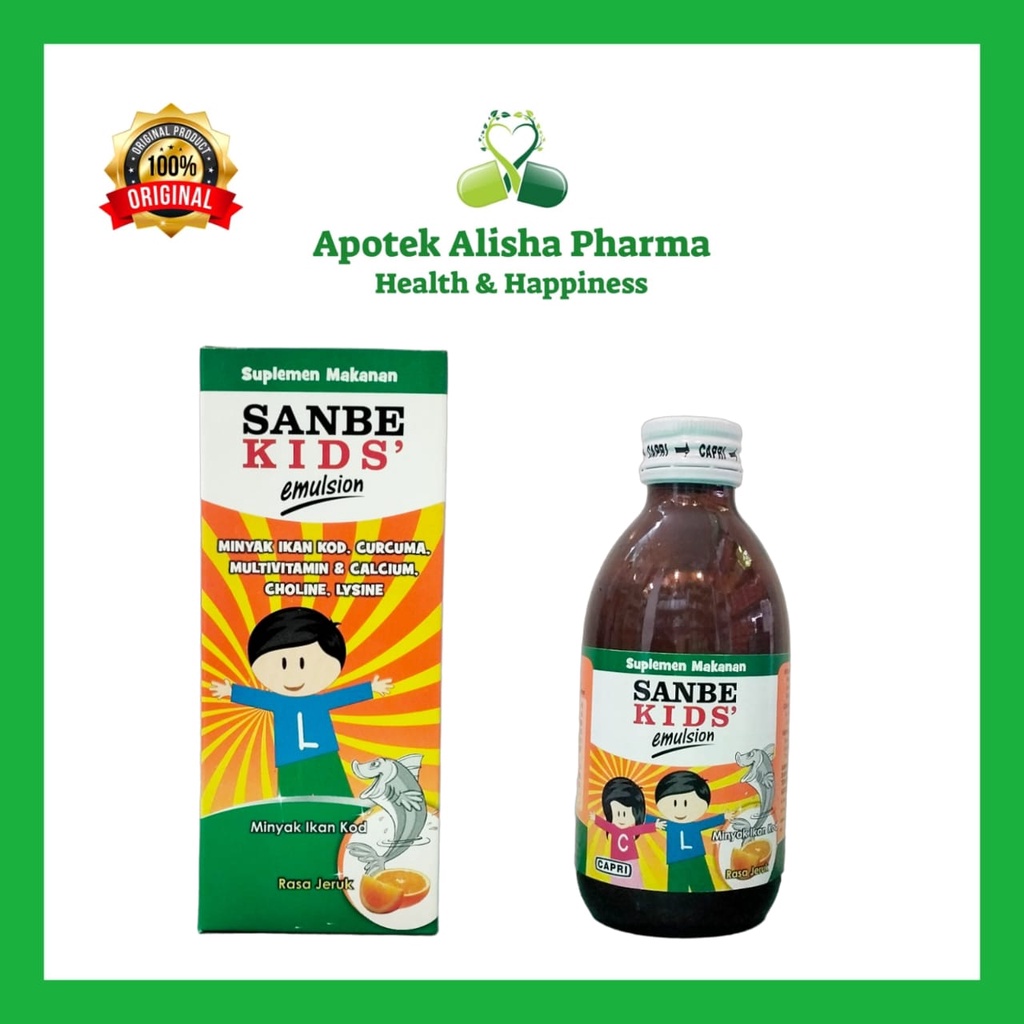 Jual Sanbe Kids Emulsion 200ml - SanbeKids Sirup Multivitamin Minyak ...