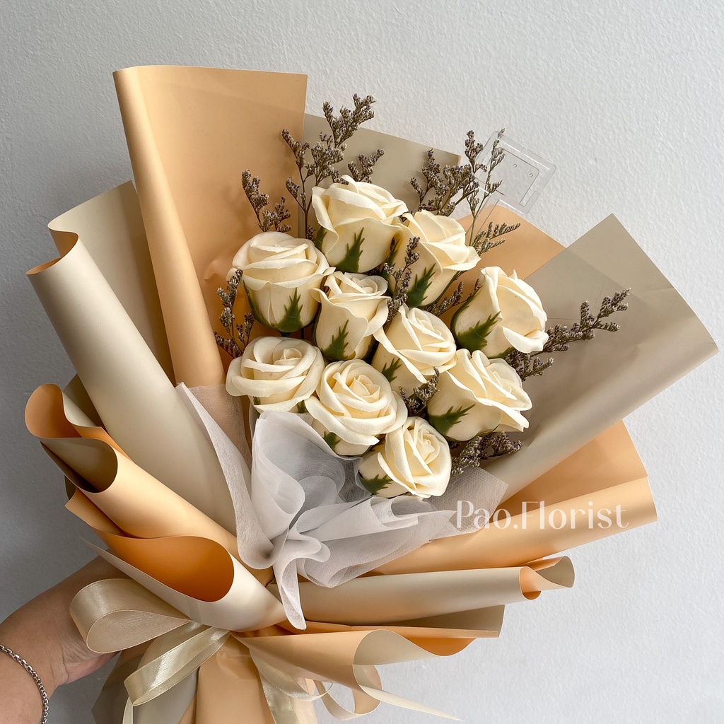 Jual PAO FLORIST 10 Tangkai Bunga Sabun Buket Bunga Sabun / Soap Flower ...