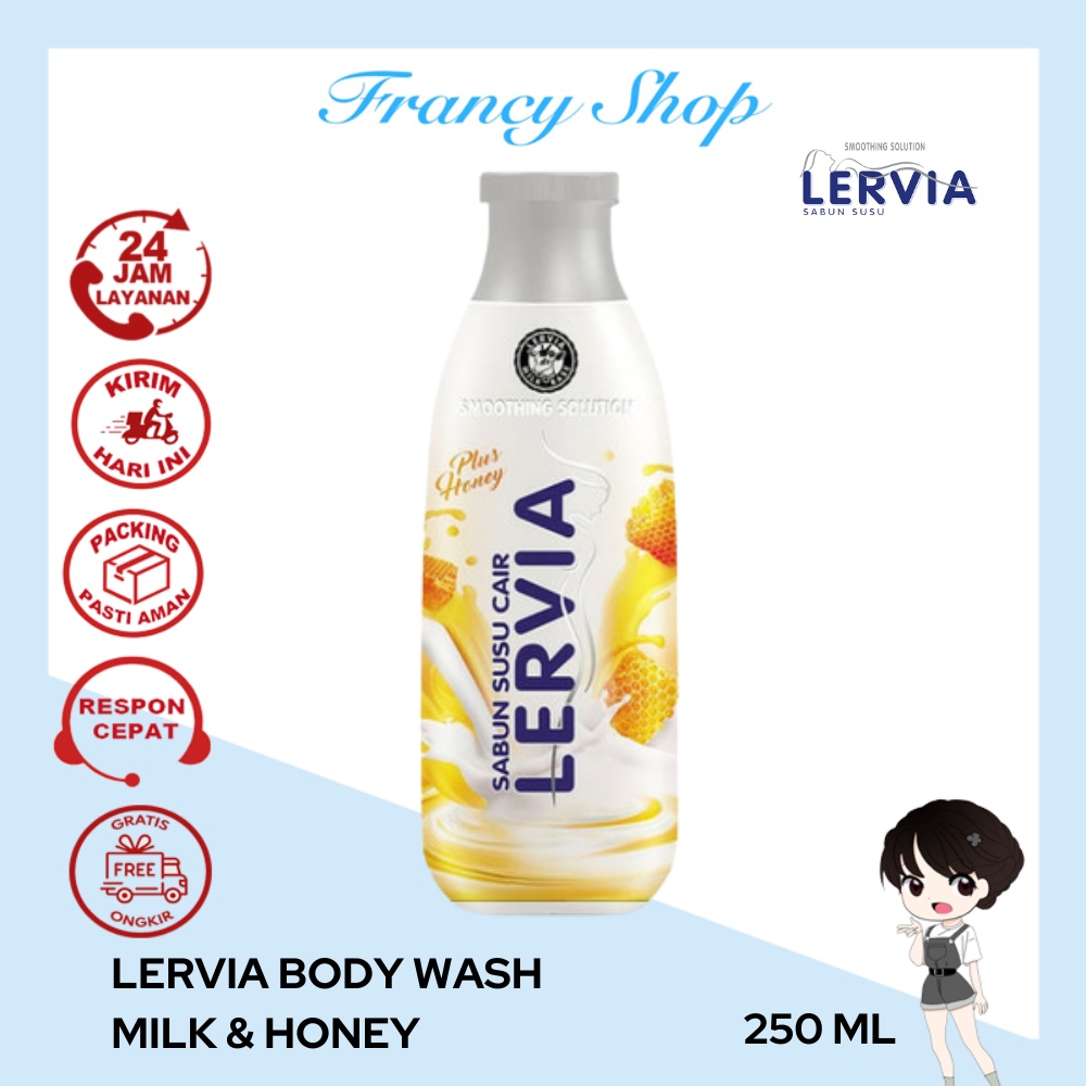 Jual Lervia Body Wash Milk & Honey Avocado Botol 250 ml | Shopee Indonesia