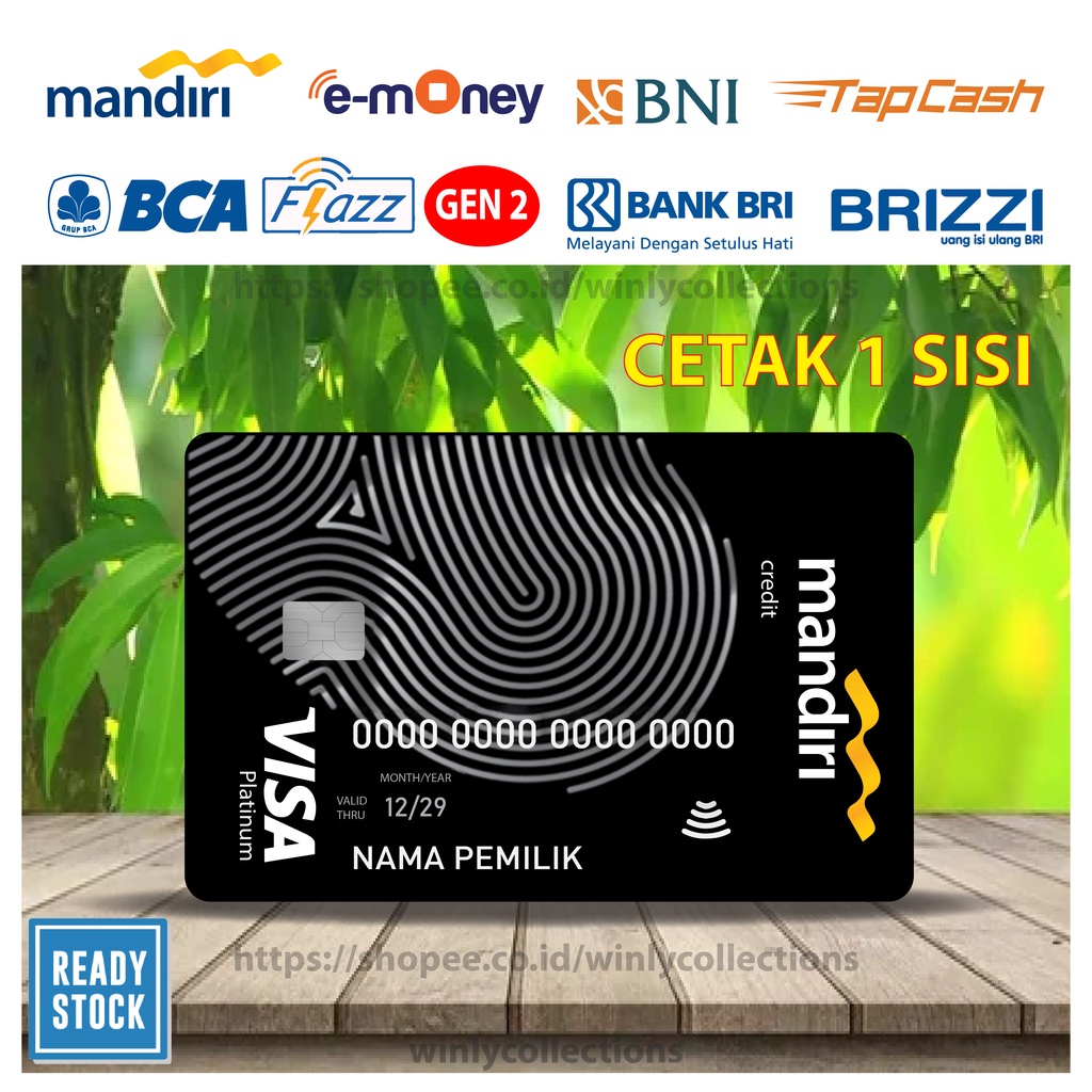 Jual EMONEY E TOLL DESAIN BLACK CARD VISA PLATINUM E MONEY MANDIRI GEN ...