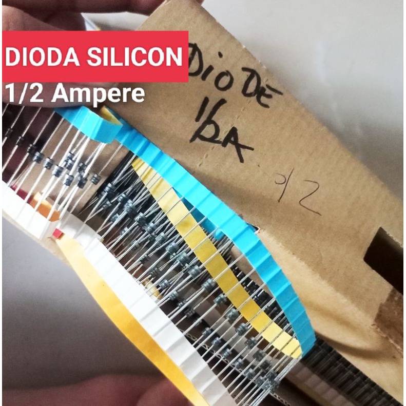 Jual (10 Buah) DIODA SILIKON 1/2 AMPERE Diode Silicon 1/2 Ampere Diode ...