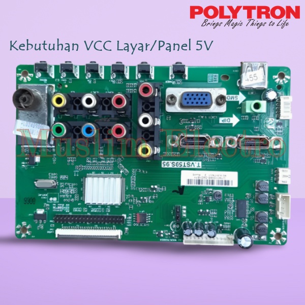 Jual Mainboard LED TV Polytron PLD24D900 24D900 Panel 5V | Shopee Indonesia