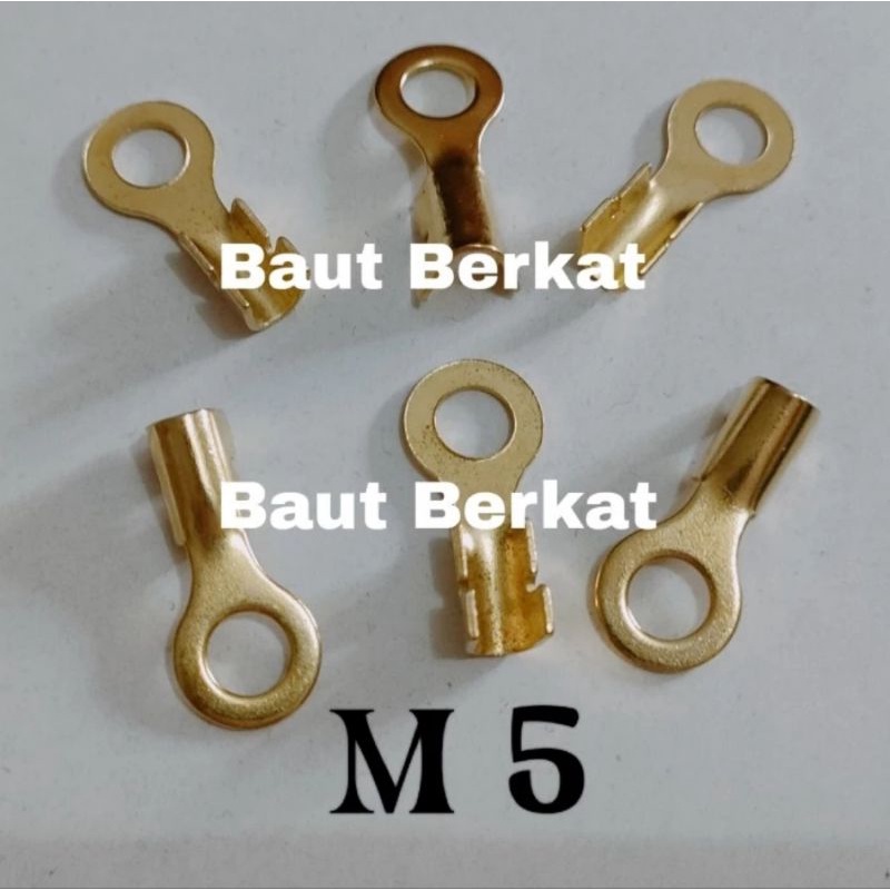 Jual skun aki motor m5 skun kabel 5mm skun terminal bulat m5 skun ring ...