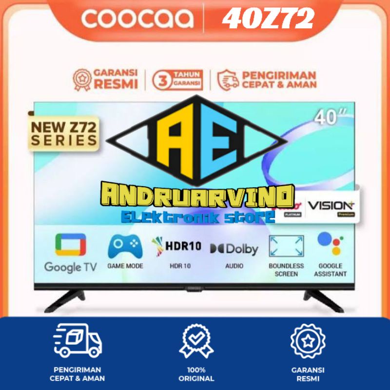 Jual LED TV Coocaa Google TV 40Z72 - 40 Inch Smart LED TV - Netflix ...