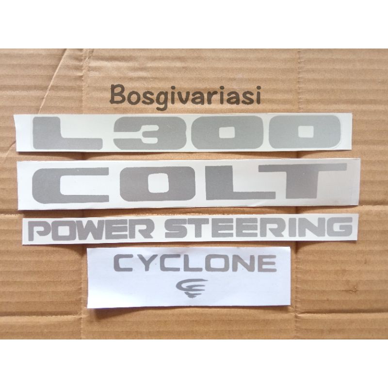 Jual Stiker Tulisan L300 colt power steering cyclone stiker l300 pick ...
