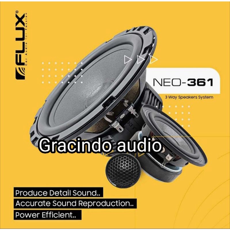 Jual Speaker 3way Flux Neo 361 High End Speaker Mobil Original Flux | Shopee Indonesia