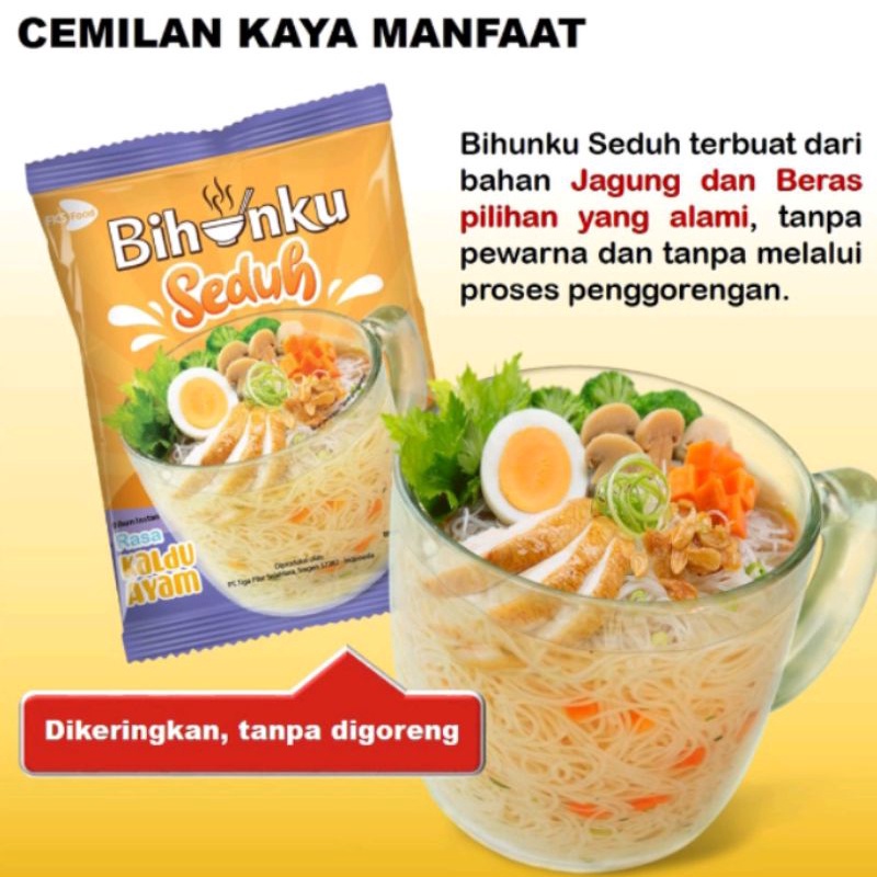 Jual Bihunku Seduh Kaldu Ayam Bihun Instant Bihun Gelas Netto - 24gr ...
