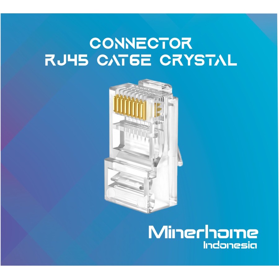Jual Konektor LAN Connector RJ45 Cat6e Modular Plug Ethernet Isi 100 ...