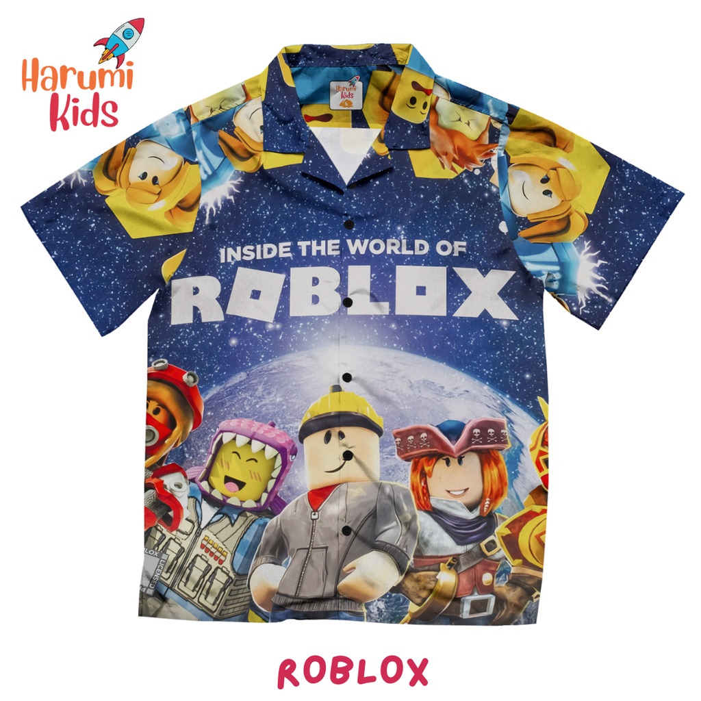 Jual Harumi kids - Kemeja Anak pattern - Roblox | Shopee Indonesia