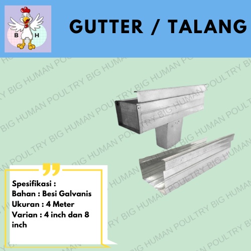 Jual GUTTER TALANG COOLING PAD 4 INCH 4 METER PERTERNAKAN KANDANG AYAM ...