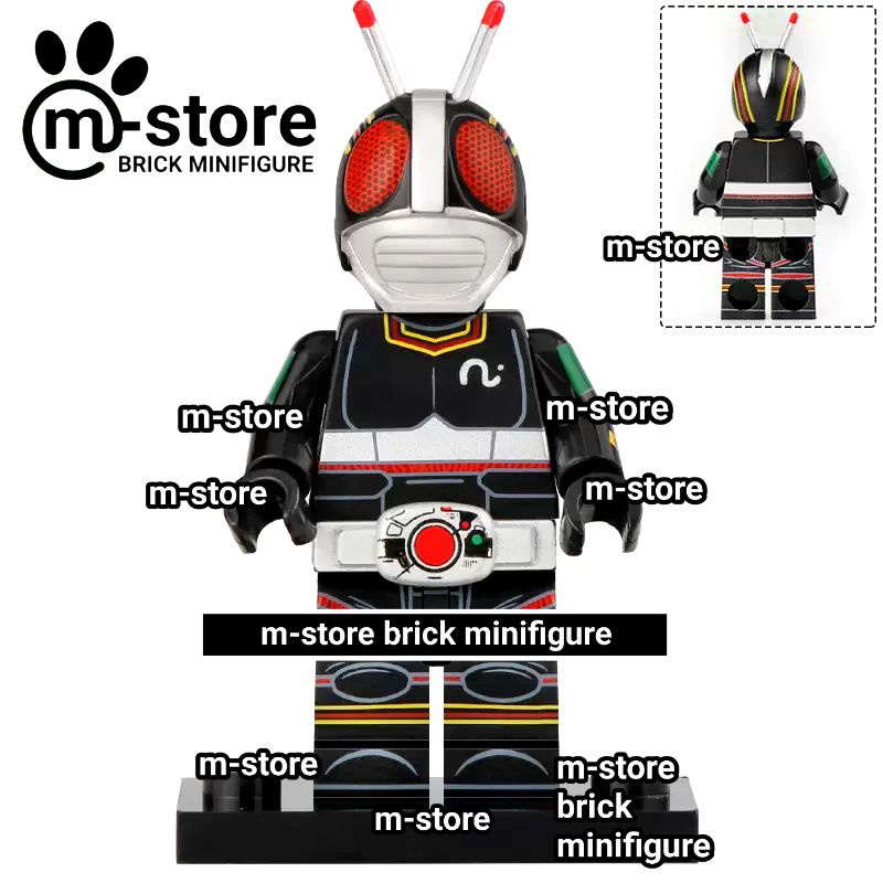 Jual brick kamen rider masked rider black mini toy figure | Shopee ...