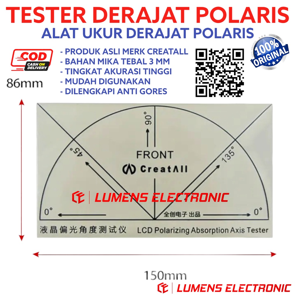 Jual TESTER POLARIS LCD LED ALAT UKUR UJI TEST DERAJAT DERAJAD ...