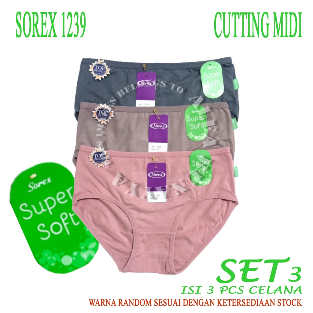 Jual 3 Pcs Celana Dalam Wanita SOREX - SUPER SOFT SERIES - CD Underwear - Pakaian Dalam Wanita ...