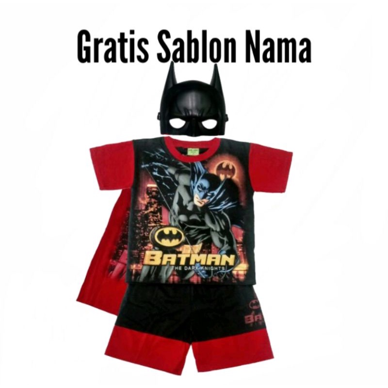 Jual KOSTUM BAJU BATMAN BERSAYAP GRATISNAMA DAN TOPENG | Shopee Indonesia