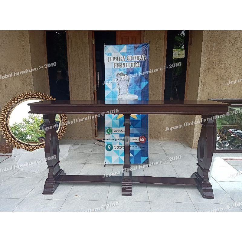 Jual Meja console Klasik Jati kaki 3 long (meja hias jati,meja console ...