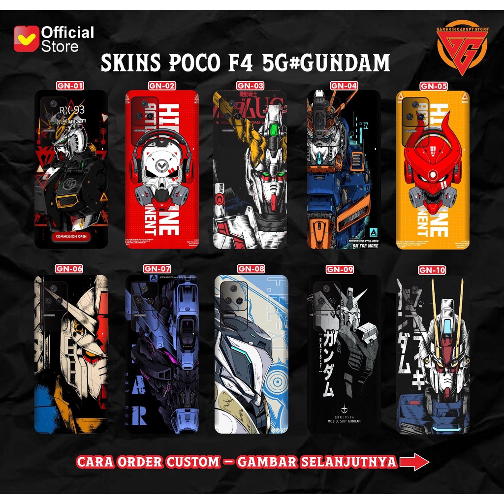 Jual Garskin POCO F4 5G Skin Gadget Motif Gundam Top | Shopee Indonesia