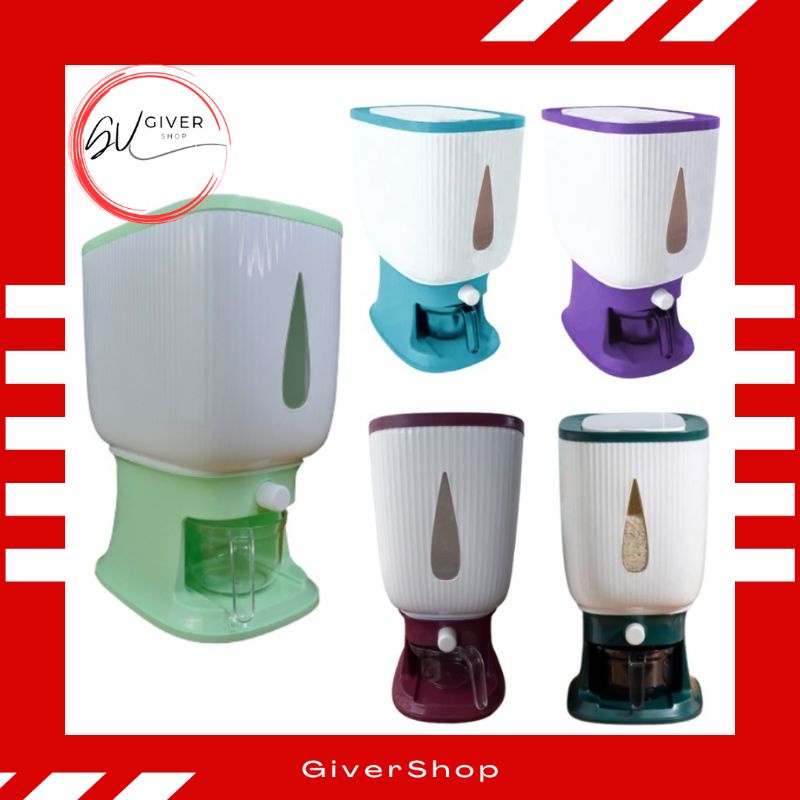 Jual Dispenser Beras Modern 10KG Dispenser Rice Box Tempat Penyimpanan ...