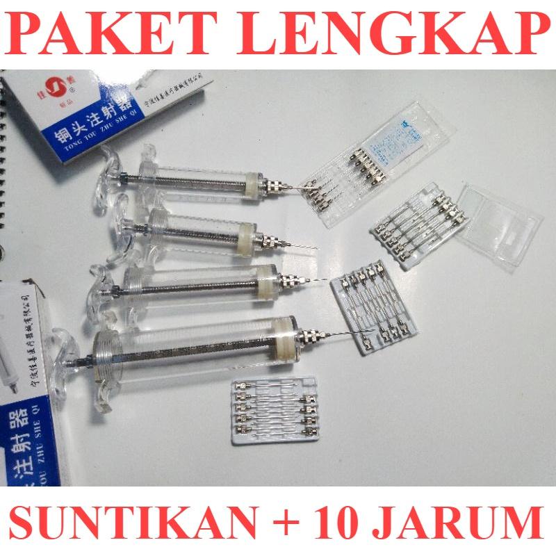 Jual COD SPUIT SYRINGE AKRILIK 10ML 20ML 50ML 100 ML PLUS 10pcs JARUM ...
