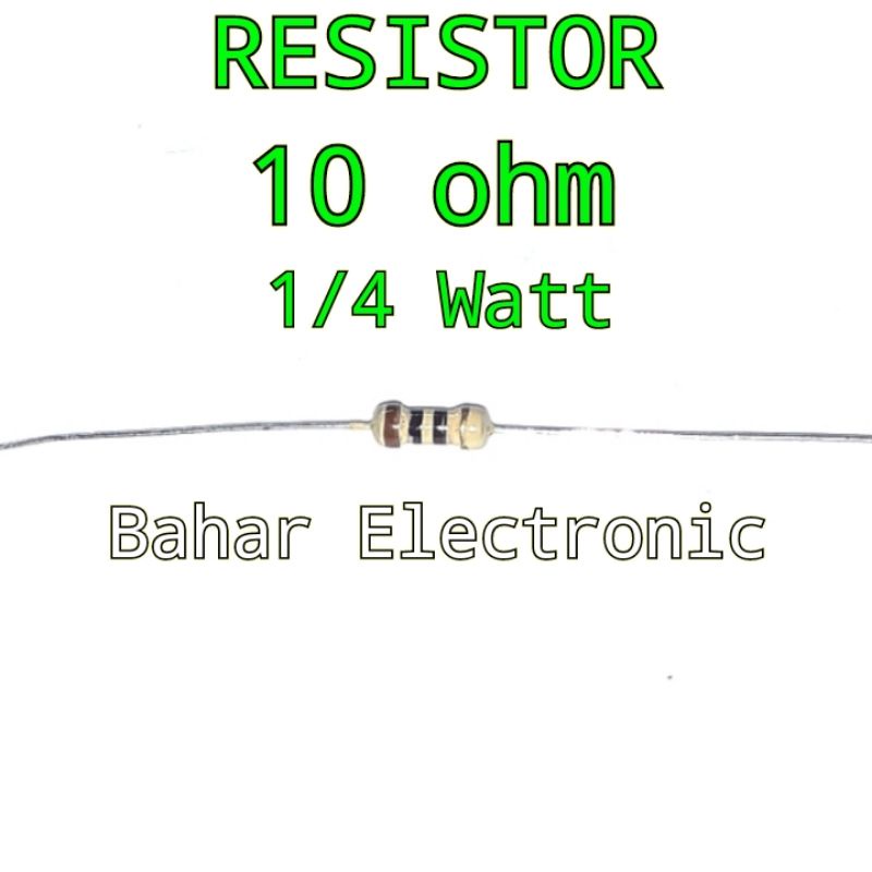 Jual Resistor 10 ohm 1/4W per 5 biji | Shopee Indonesia