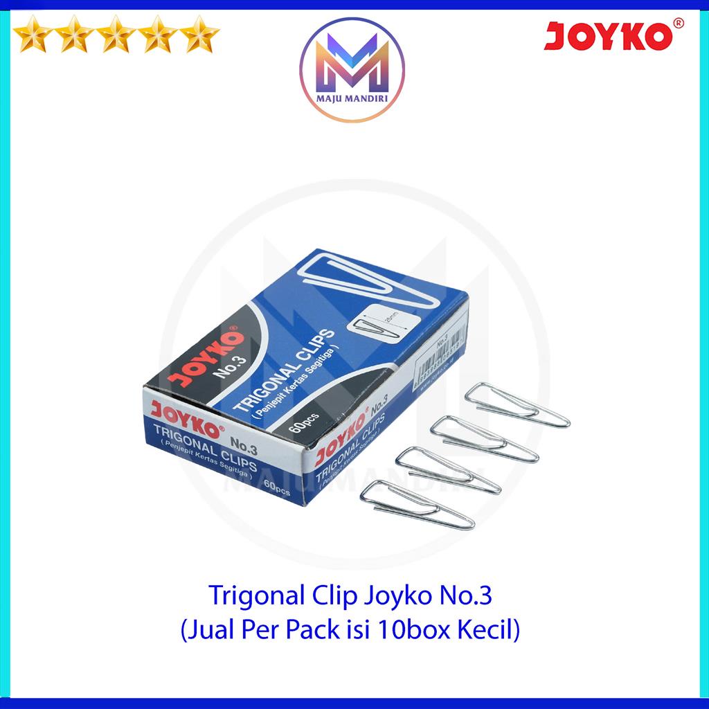 Jual Trigonal Clip Joyko No.3 / Paper Clip / Penjepit Kertas No3 ...