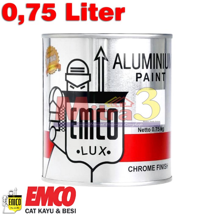 Jual Produk Unggulan] Cat Kayu & Besi EMCO Aluminium Paint Chrome ...