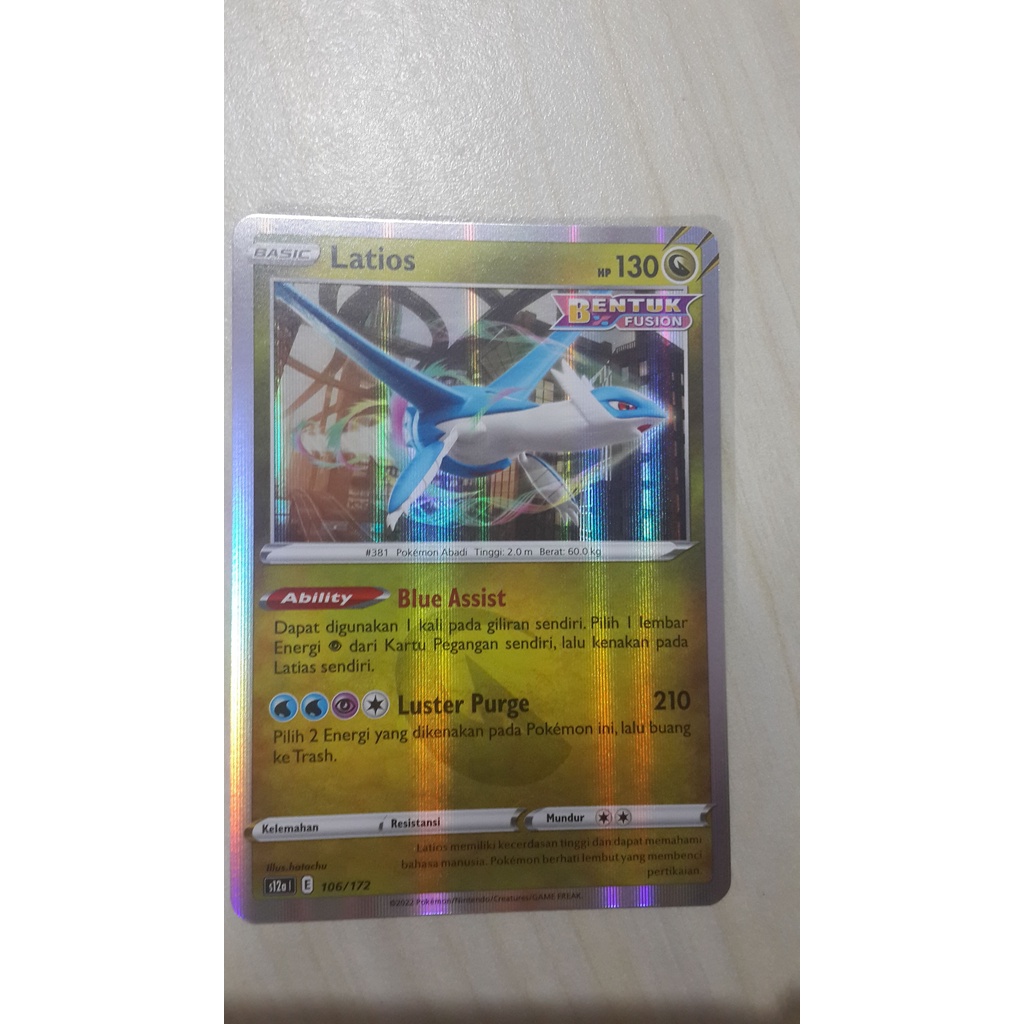 Jual POKEMON TCG INDONESIA LATIOS HOLOGRAM S12A 106/172 | Shopee Indonesia