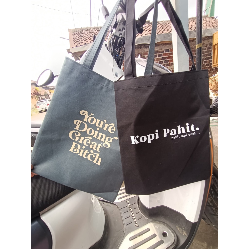 Jual CUSTOM TOTE BAG / TAS CUSTOM SABLON DTF BEBAS DESAIN | Shopee ...