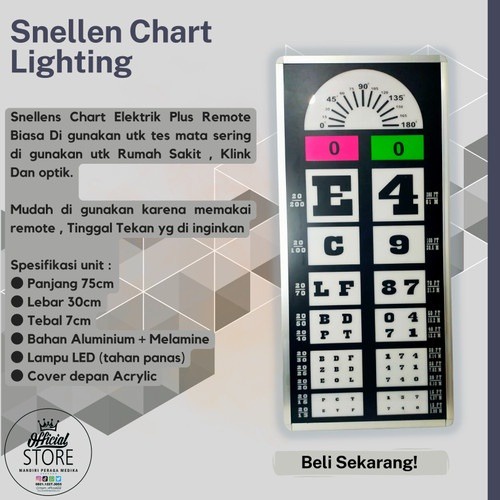 Jual Snellen Chart Elektrik Remote / Alat Baca Test Mata | Shopee Indonesia