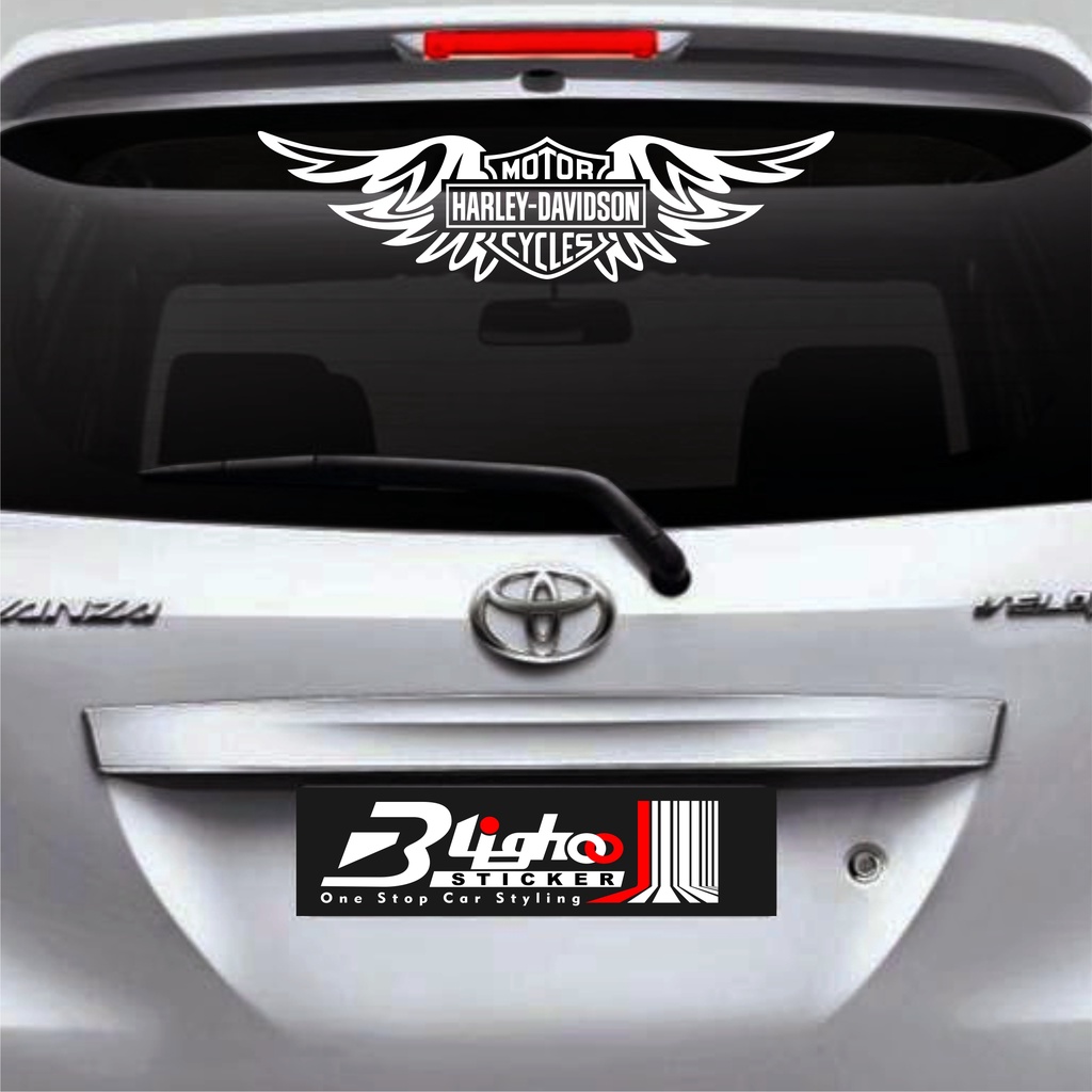 Jual STIKER KACA MOBIL KEREN CUTTING STICKER MOBIL HARLEY DAVIDSON WING ...