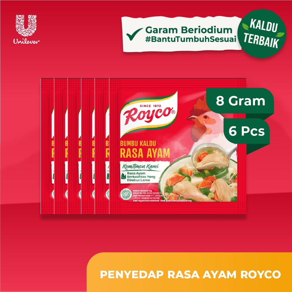 Jual Royco Penyedap Rasa Kaldu Ayam 8gr - Penyedap Rasa Royco Kaldu ...