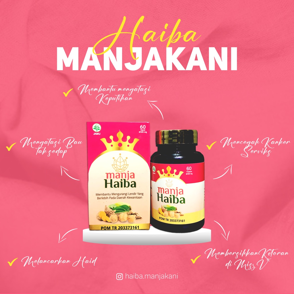 Jual MANJA HAIBA - MEMBANTU PROMIL, ATASI KEPUTIHAN DAN MEMPERLANCAR HAID SOLUSI MASALAH ...