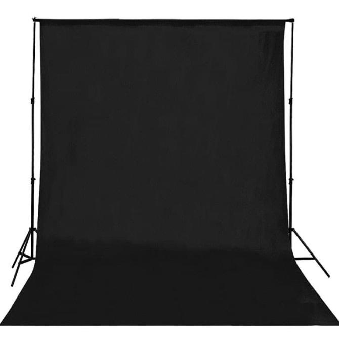 Jual Background Foto Kain Hitam Polos Backdrop Studio 2.5x3m Muslin ...