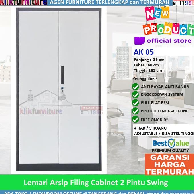Jual NEW SALE LEMARI ARSIP FILING CABINET BESI 2 PINTU FULL PLAT AK 05 ...