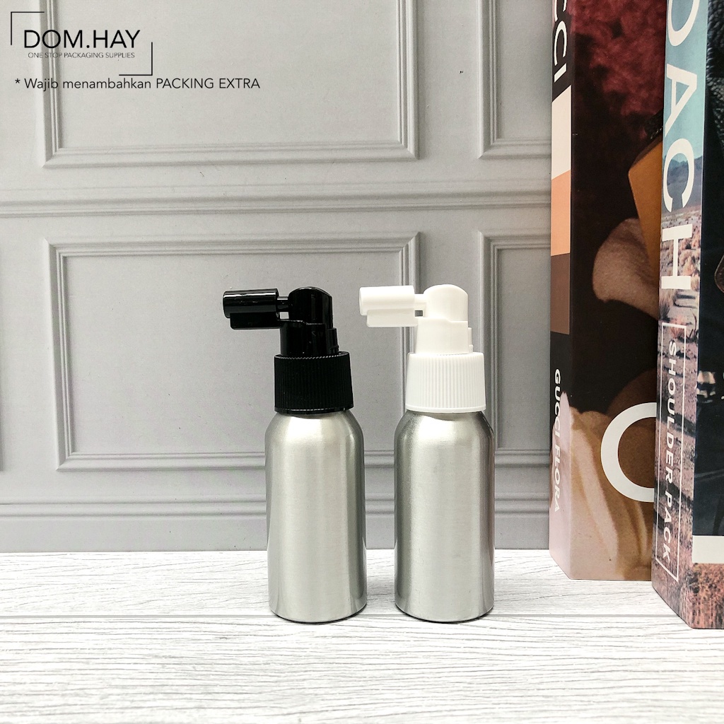 Jual 50ml Botol Aluminium Tutup Spray Long Nozzle Kemasan Packaging ...